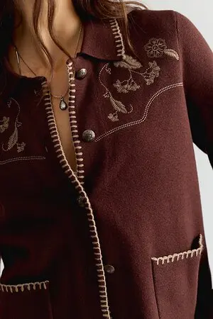 Pendleton Souvenir Cardigen - Dark Chocolate