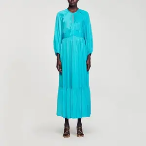 Sandro Satin-effect Maxi Dress
