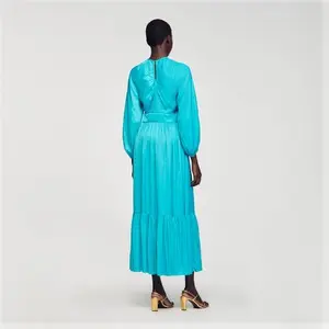 Sandro Satin-effect Maxi Dress