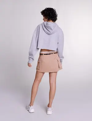 Maje Saint Honoré Cropped Hoodie