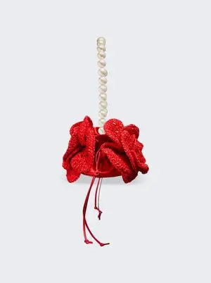 Magda Butrym Pearl Crochet Bucket Bag - Red