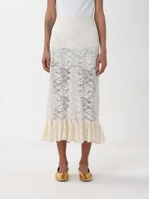 Women's Lace Hem Midi Skirts