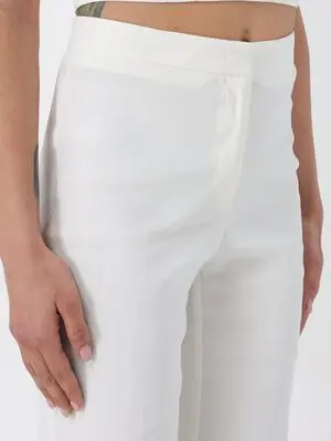Pinko Tailored Straight Leg Trousers - White
