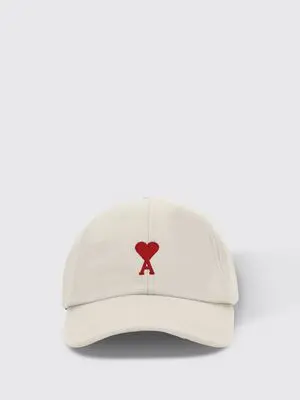AMI Paris Ami Paris Embroidered Heart Cap White