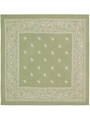 Ami Paisley-print Scarf - Green