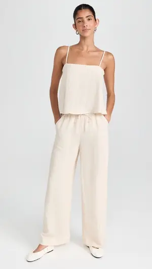 Z Supply Soleil Pants Wide Leg - Sandstone