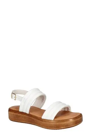 BELLA VITA Ode Platform Sandals - White Italian Leather