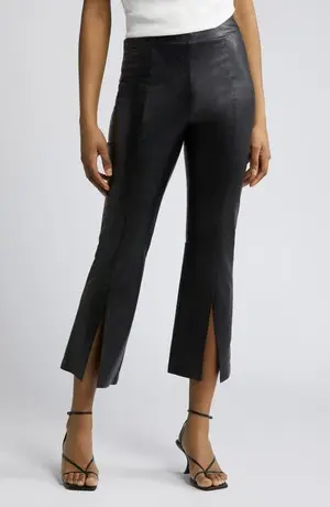 Commando Split Front Ankle Faux Leather Pants