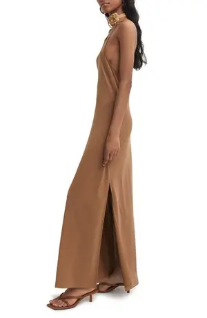 Mango High Neck Maxi Dress