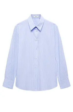 Mango Oversized Striped Shirt