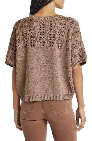 Splendid Mason Short Sleeve Sweater - Macchiato