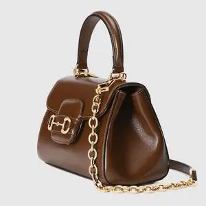 Gucci Horsebit 1955 Mini Bag Gg Canvas - Light Brown Leather