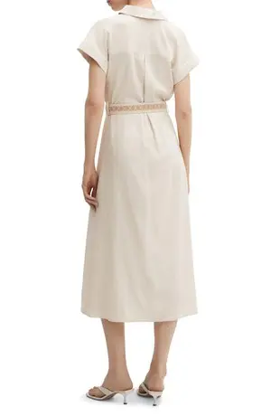 Mango Belted Shirt Dress
