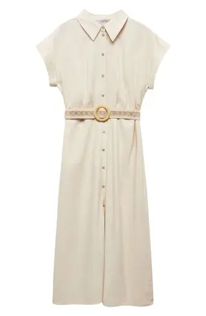 Mango Belted Shirt Dress