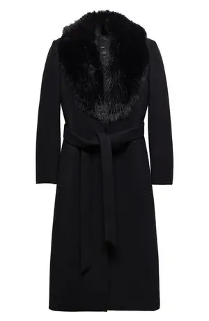 Mango Wool-blend Coat With Faux-fur Collar