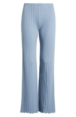 Eberjey Pointelle Rib Pajama Pants - Faded Denim