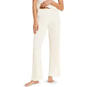 Eberjey Pointelle Rib Pajama Pants Ivory