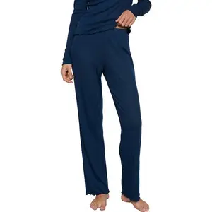 Eberjey Pointelle Rib Pajama Pants - Navy