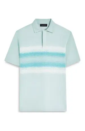 Bugatchi Cotton & Silk Polo - Seafoam