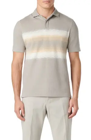 Bugatchi Cotton & Silk Polo Willow