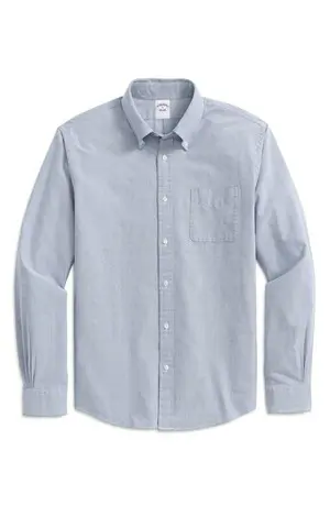 Brooks Brothers Oxford Cotton Button-down Shirt - Solid Blue