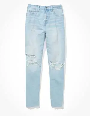 American Eagle Outfitters Ae X The Jeans Redesign Ripped Mom Jean - Blue