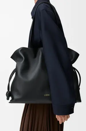 Loewe Xl Flamenco Clutch - Black