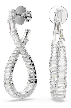 SWAROVSKI Hyperbola Drop Earrings - Silver