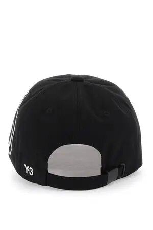 Y 3 Baseball Cap With Morphed Logo Patch