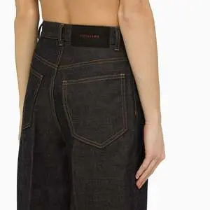 FERRAGAMO Wide Dark Denim Jeans