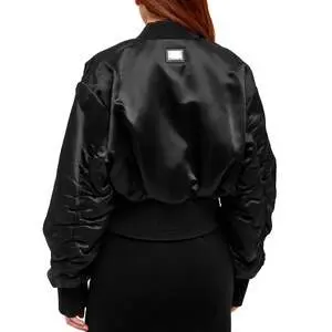 Dolce & Gabbana Cropped Bomber Jacket - Black