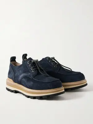 Moncler Peka City Suede Derby Shoes