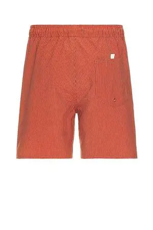 Saturdays Nyc Timothy Seersucker Swim Short In Red