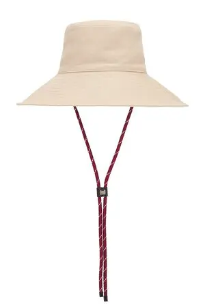 Miu Miu Wide Brim Sun Hat - Beige & Amaranto