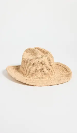 Lack Of Color Raffia Cowboy Hat - Natural
