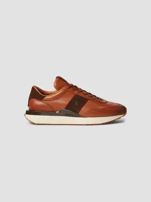 Polo Ralph Lauren Train 89 Pony-embossed Leather & Suede Running Sneakers