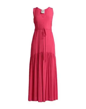 SEMICOUTURE Maxi Trapeze Dress - Pink