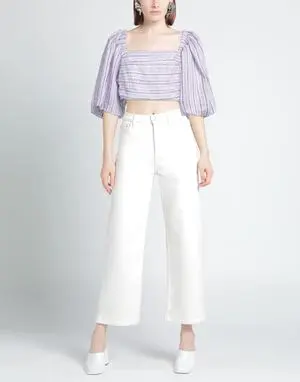 Sandro Striped Crop Top