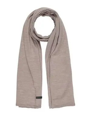 Emporio Armani Scarf Taupe Virgin Wool, Metallic Fiber - Grey