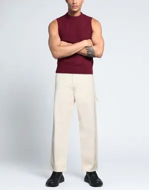 Sandro Straight Leg Gabardine Cargo Pants - White