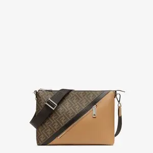 Fendi Diagonal Messenger Bag Brown