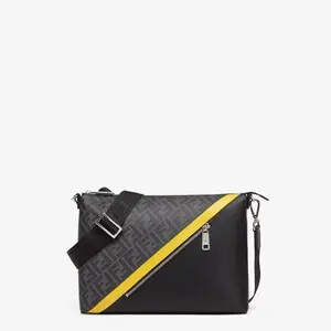 Fendi Diagonal Messenger Bag Gray