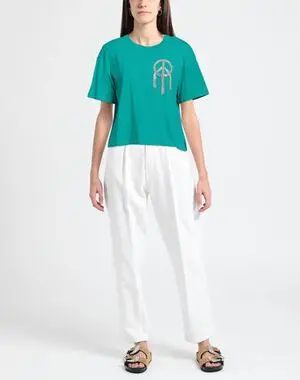Sandro Cotton T-shirt With Crystal Appliqués