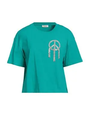 Sandro Cotton T-shirt With Crystal Appliqués