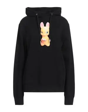 Sandro Light Cotton-Blend Printed Hoodie Black