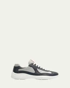 Prada Americas Cup Leather Sneakers - Baltic Blue