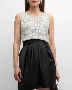Dice Kayek Polka-dot Sequin Embellished Top