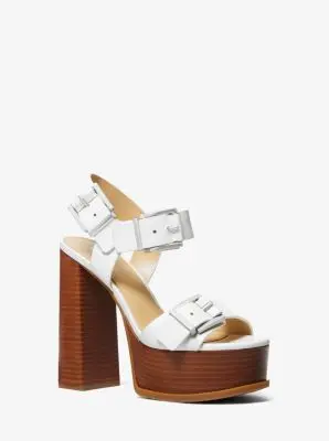 Michael Kors Colby Leather Platform Sandal