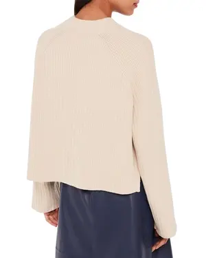 Whistles Ribbed High Neck Sweater