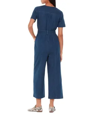 Whistles Short Sleeve Jumpsuit - Denim